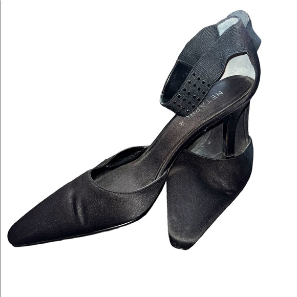 Metaphor | Shoes | Metaphor Black Satin High Heel Shoe Dressy With The ...